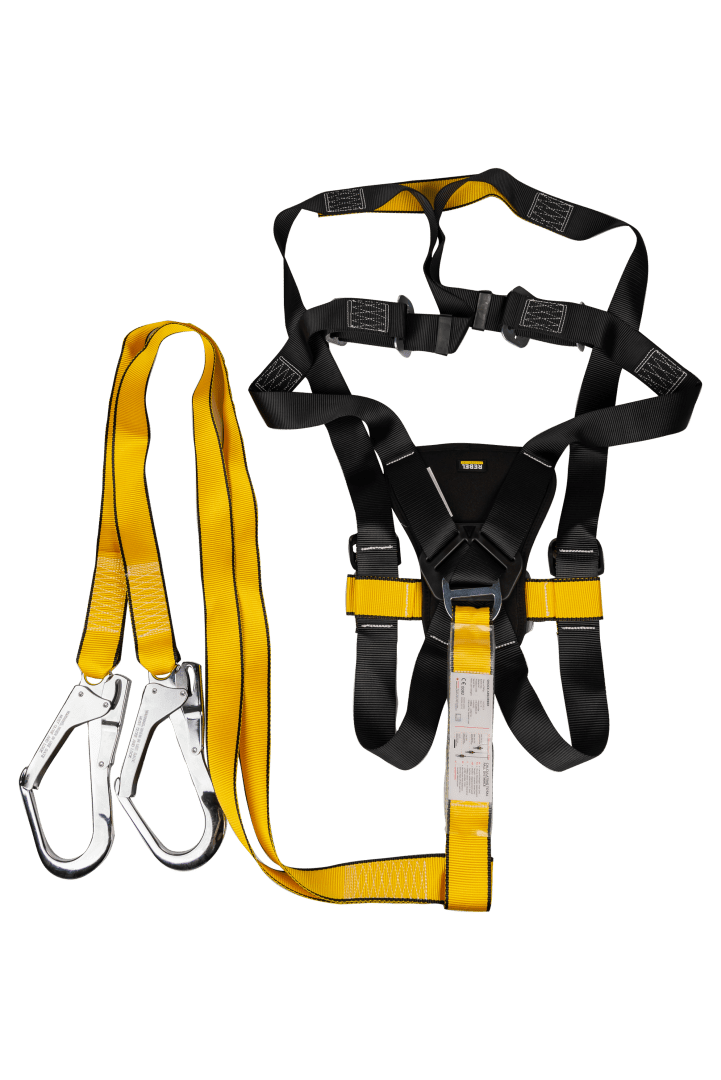 Safety Gear Basic Fall Arrest Harness with double lanyards and hooks ...